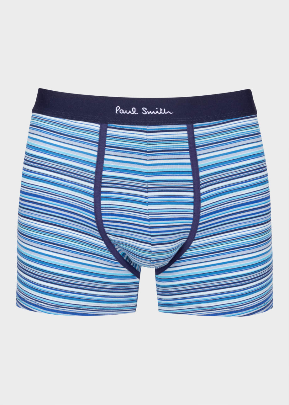 Signature Stripe' and Plain Long Boxer Briefs Seven Pack