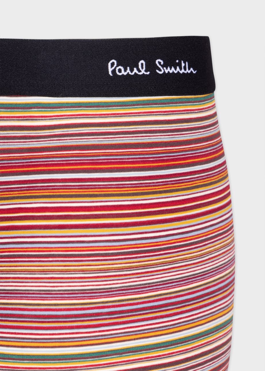 Signature Stripe' and Plain Long Boxer Briefs Seven Pack