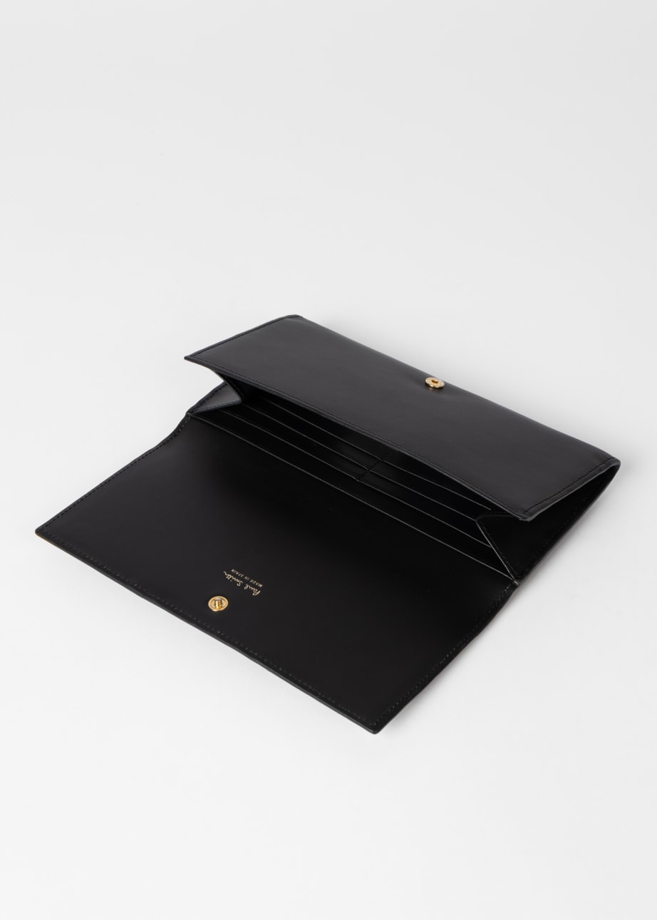 Women's Leather 'Signature Stripe' Tri-Fold Purse