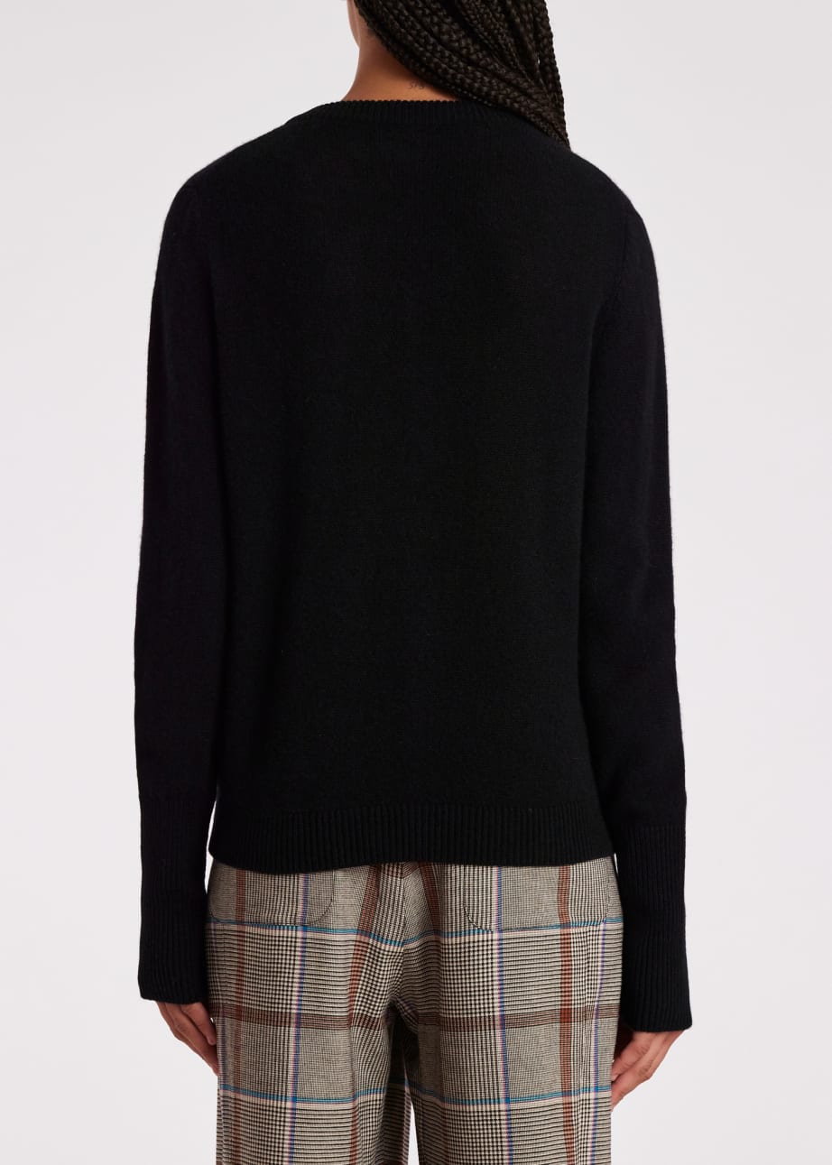 Women's Black Cashmere Button Through Cardigan