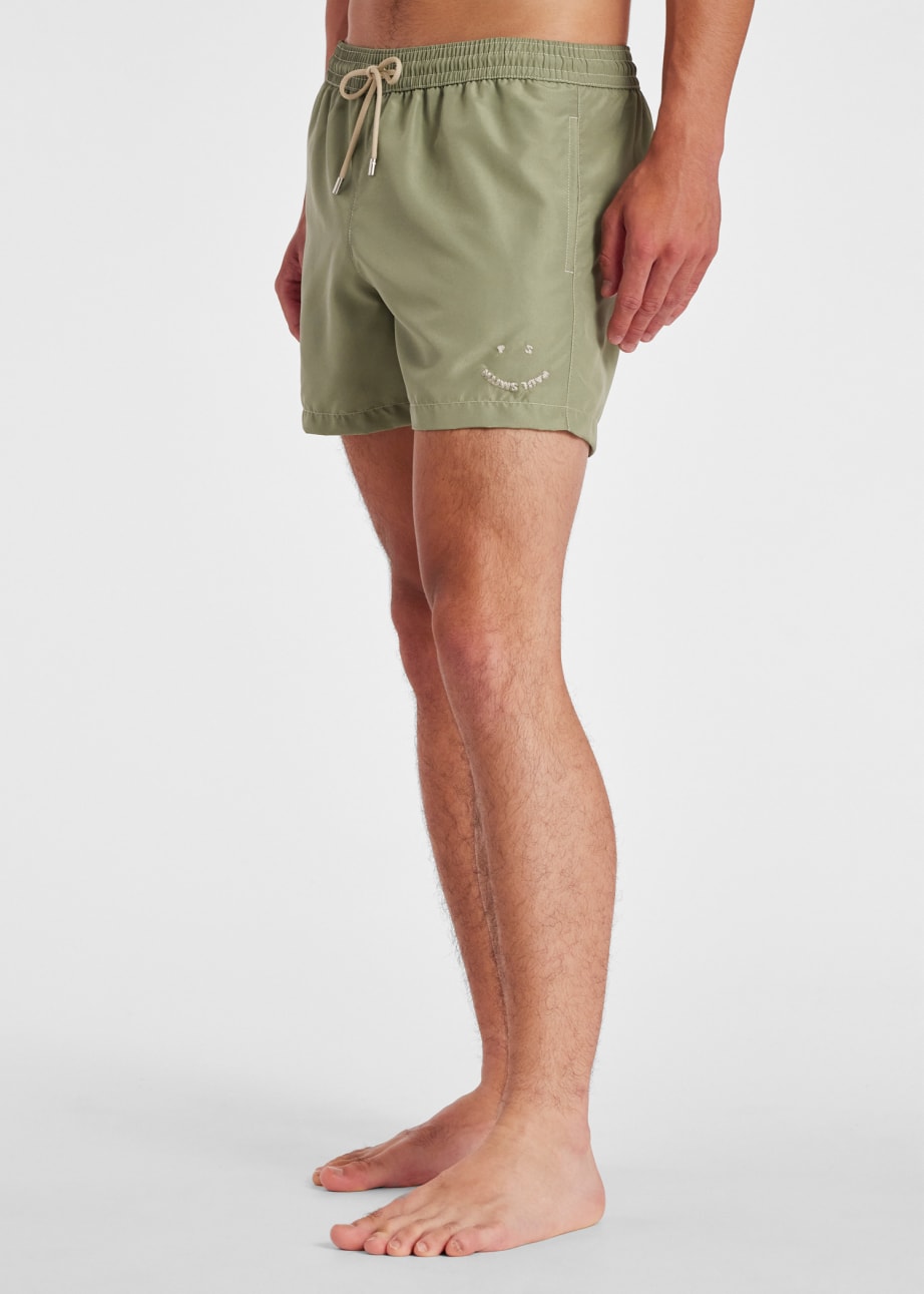 Men's Khaki 'Happy' Swim Shorts