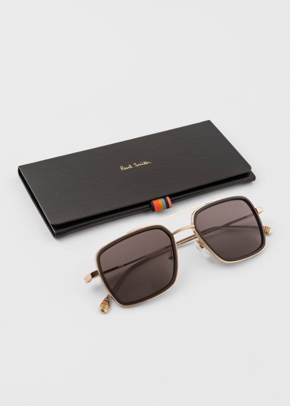 Gold and Grey 'Hugon' Sunglasses