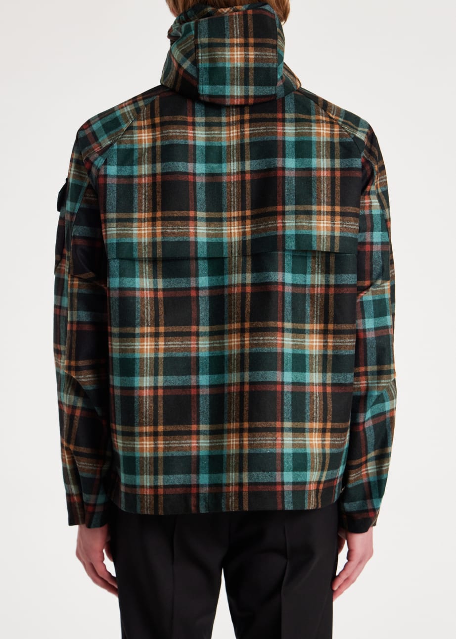 Men's Teal Checked Wool Jacket