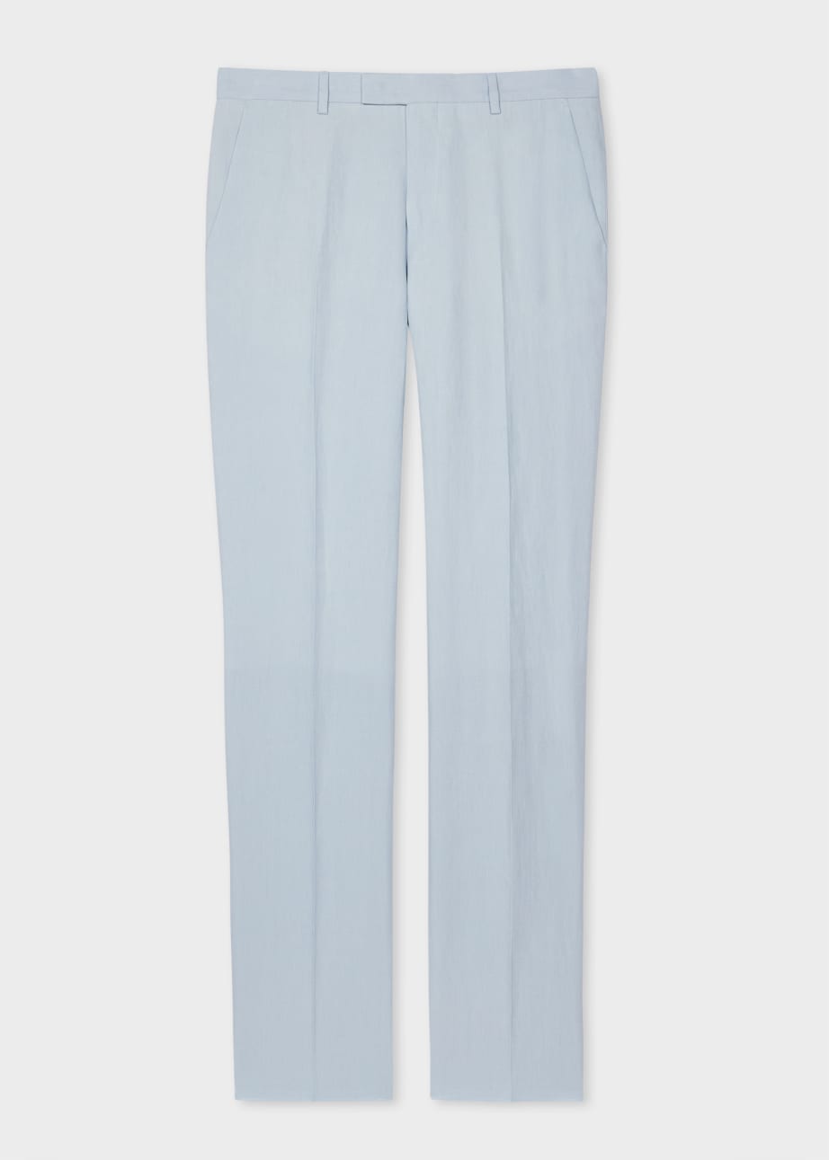 Men's Light Blue Linen Pants
