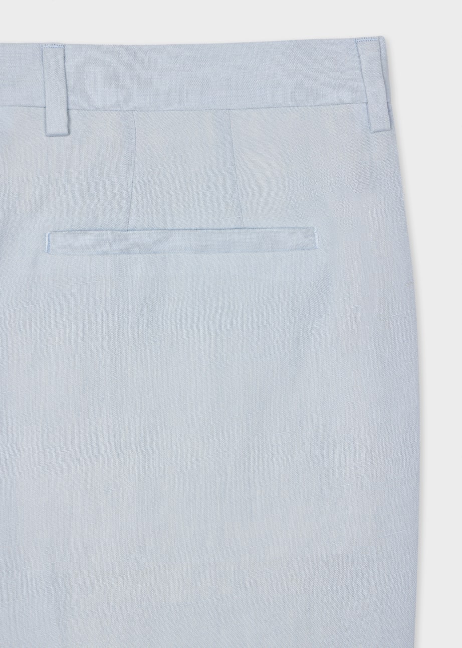 Men's Light Blue Linen Pants