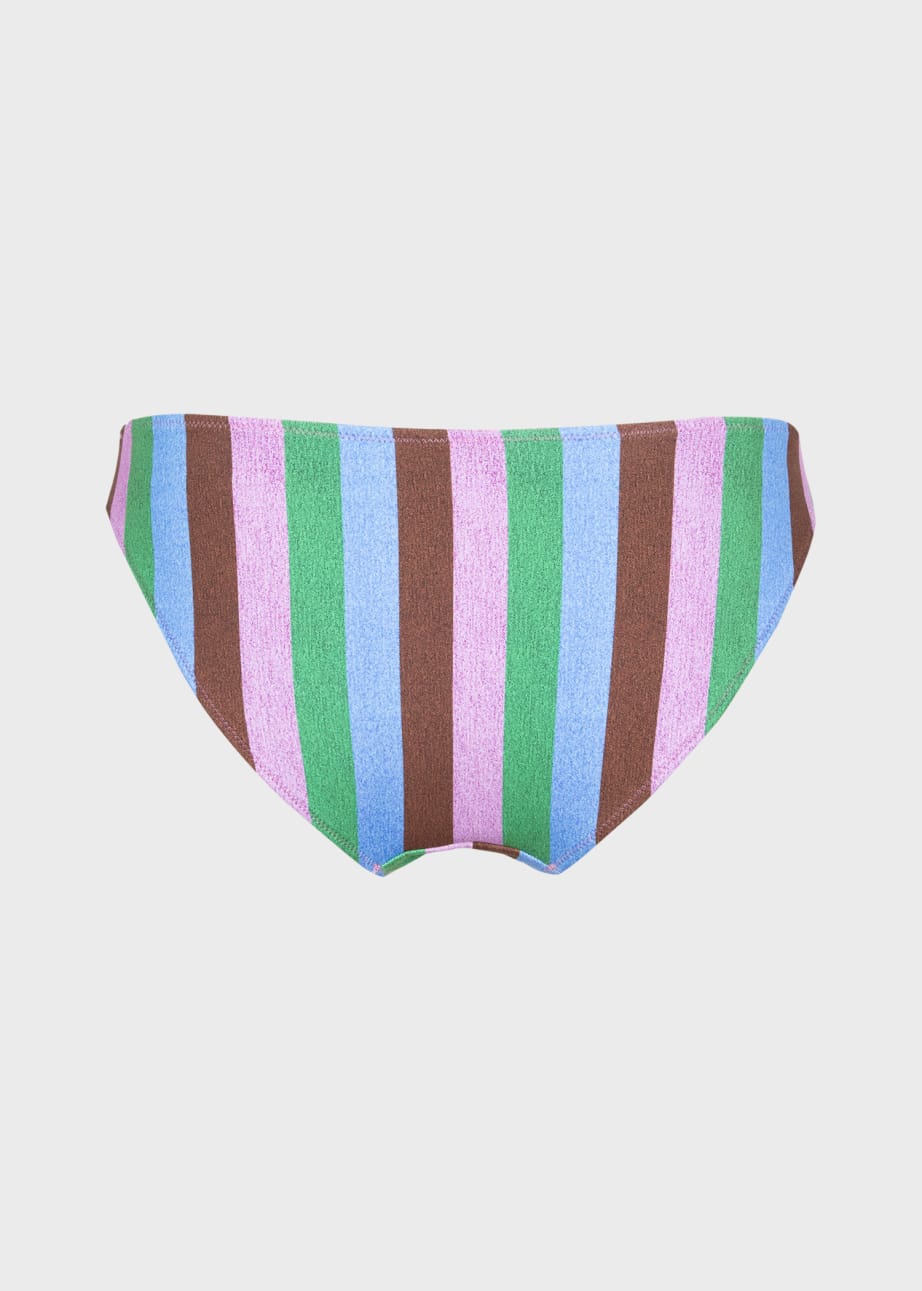 Women's Multi Colour Stripe Bikini Bottom
