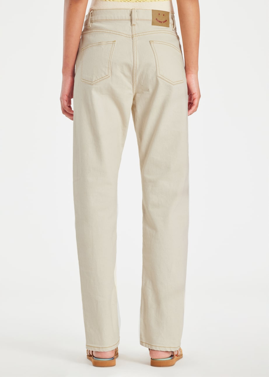 Women's Ecru Straight-Leg Jeans