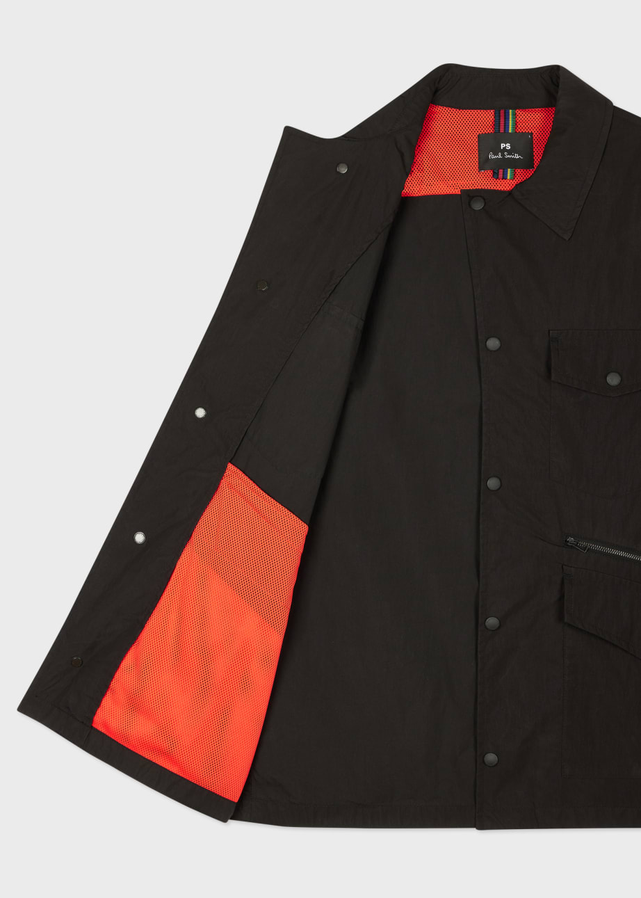 Black Cotton-Blend Work Jacket