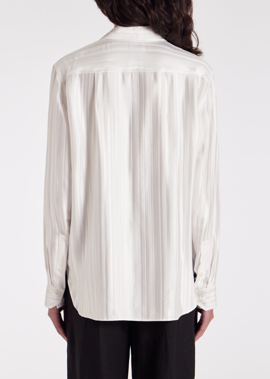 Women's White 'Shadow Stripe' Shirt