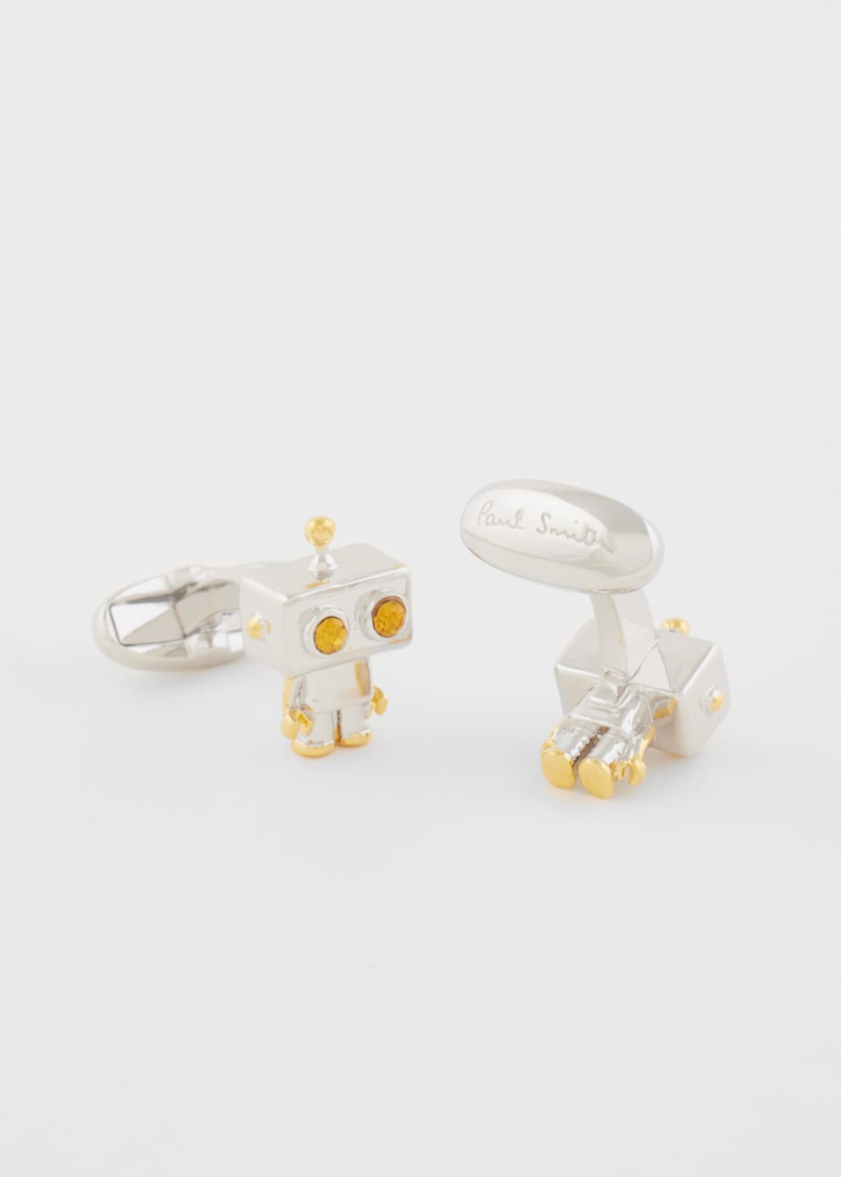 Metallic 'Robot' Cufflinks