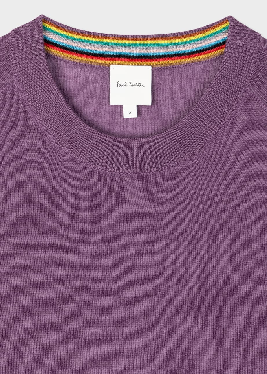 Men's Purple Merino Wool Sweater