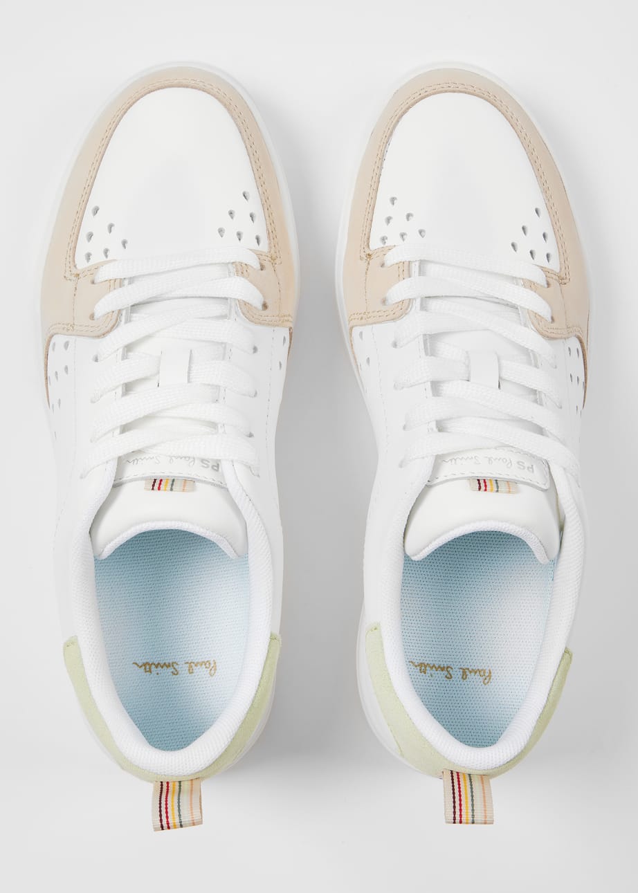 Women's White Contrast-Panel 'Cosmo' Trainers