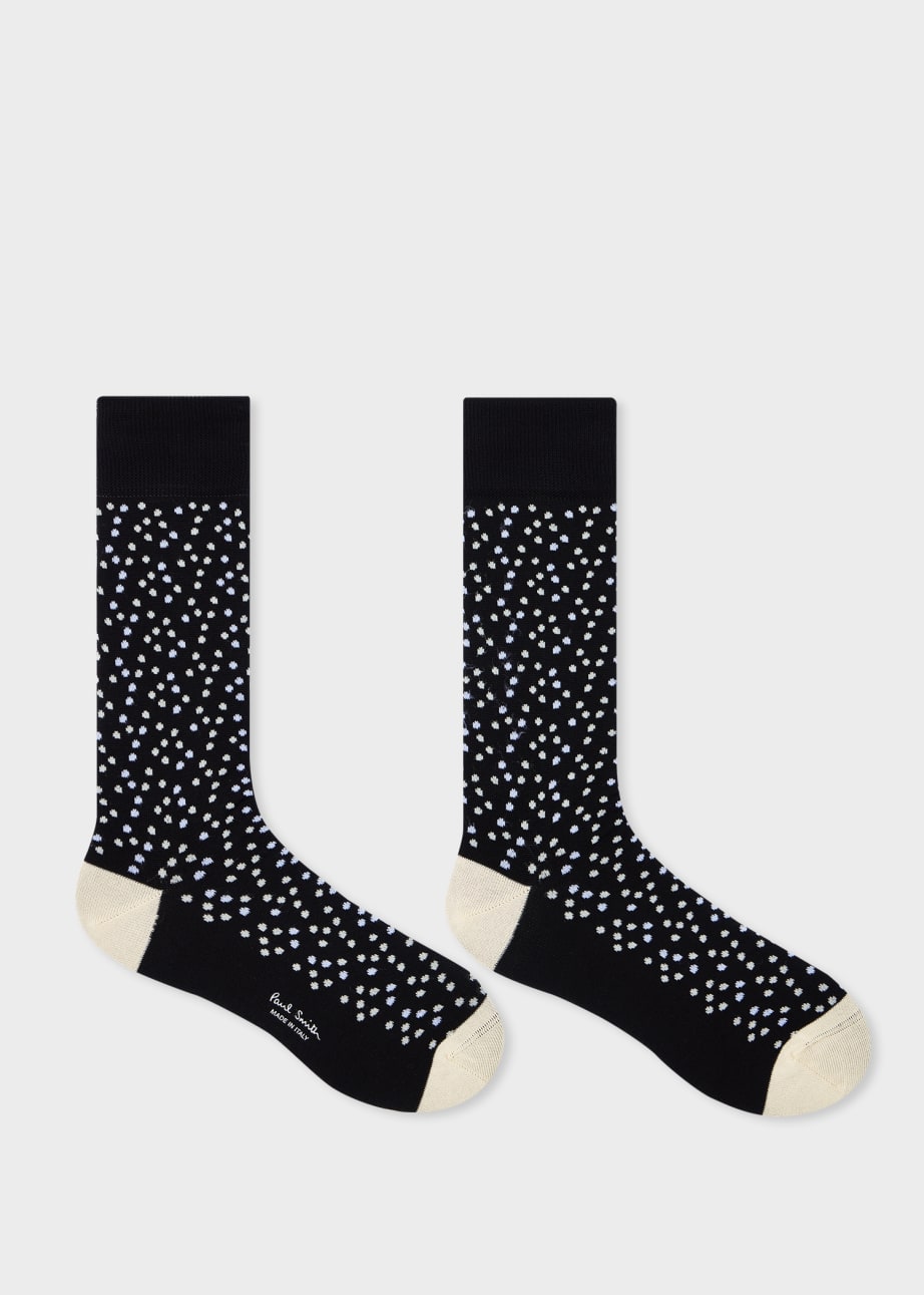 Men's Black Polka Dot Socks