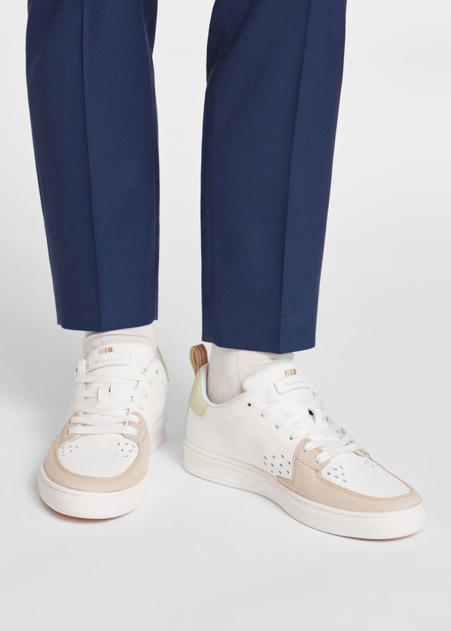 Women's White Contrast-Panel 'Cosmo' Trainers