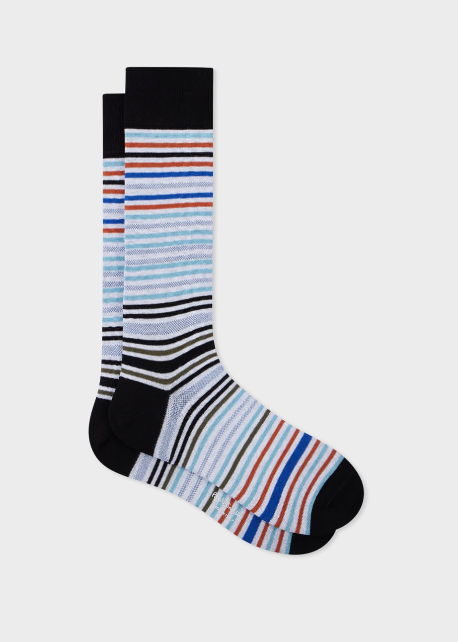 Black Multi-Stripe Socks