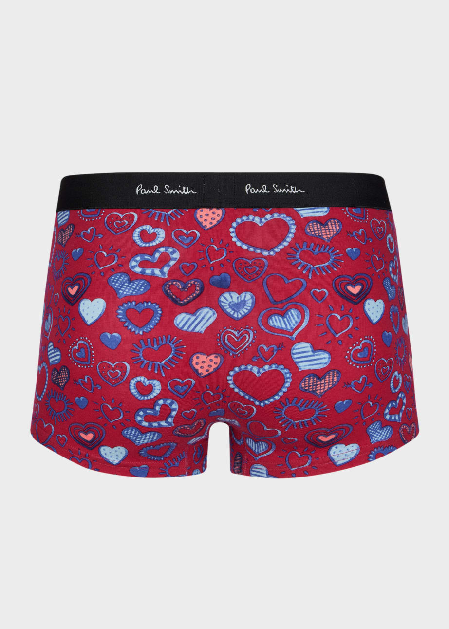 Men's Burgundy 'Doodle Heart' Boxer Briefs