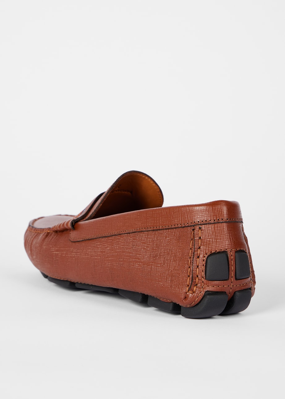 Men's Tan Leather 'Colima' Driving Loafers
