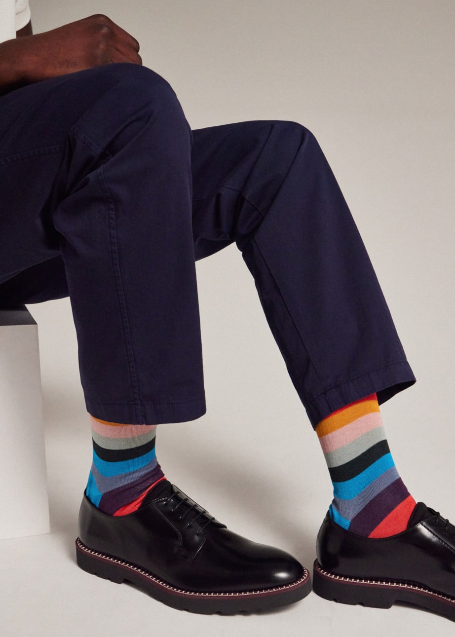 Men's 'Artist Stripe' Motif Socks