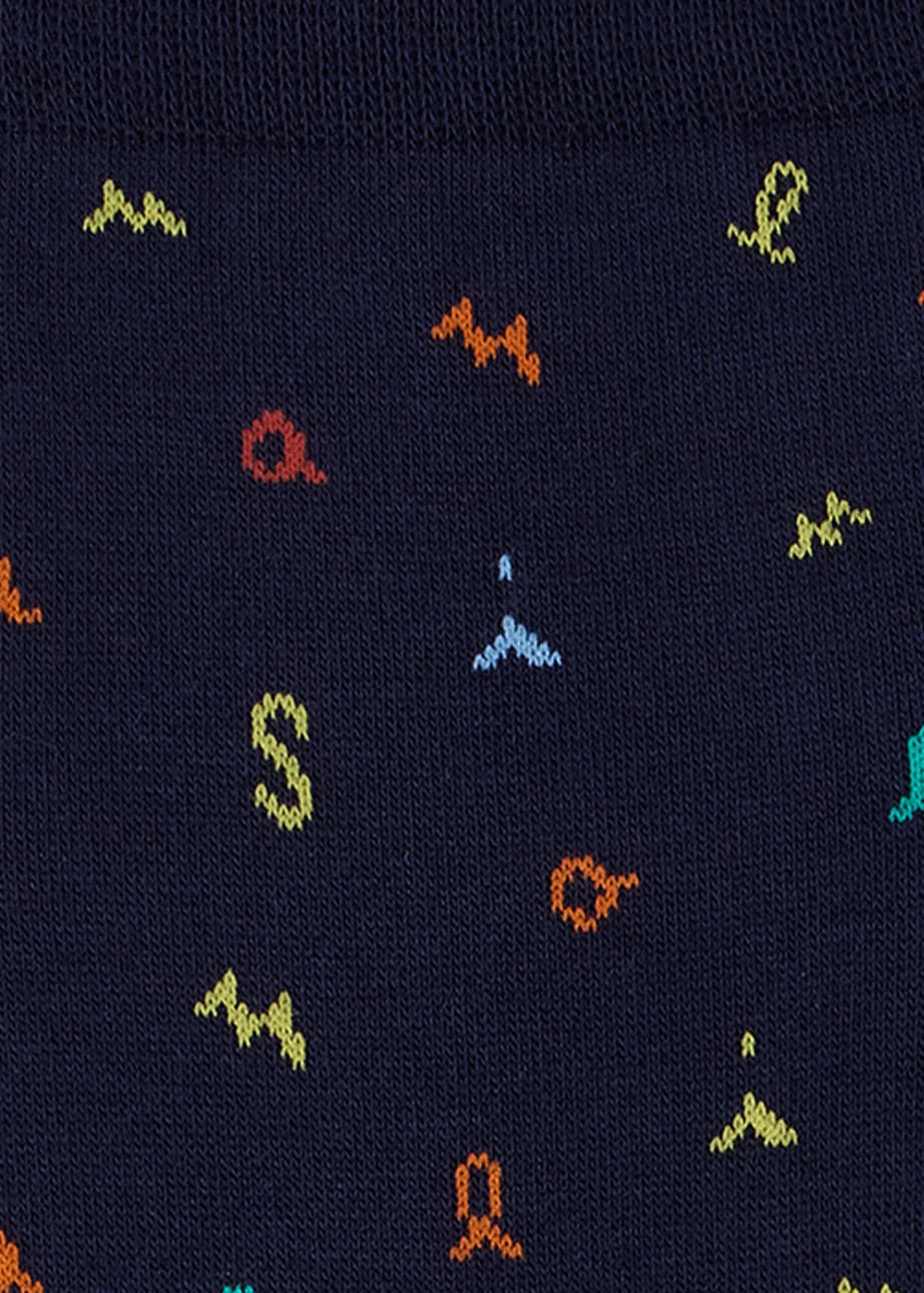 Men's Navy 'Letters' Socks