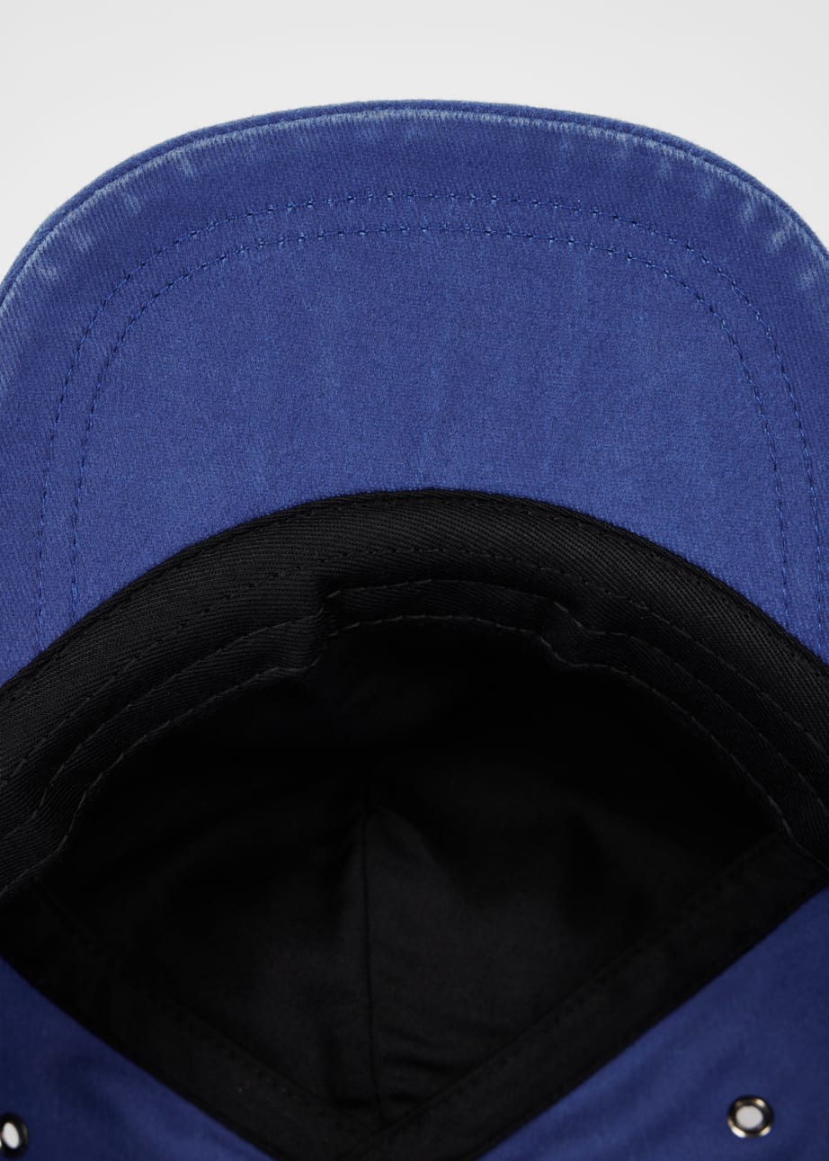 Washed Blue 'Happy' Cotton Cap