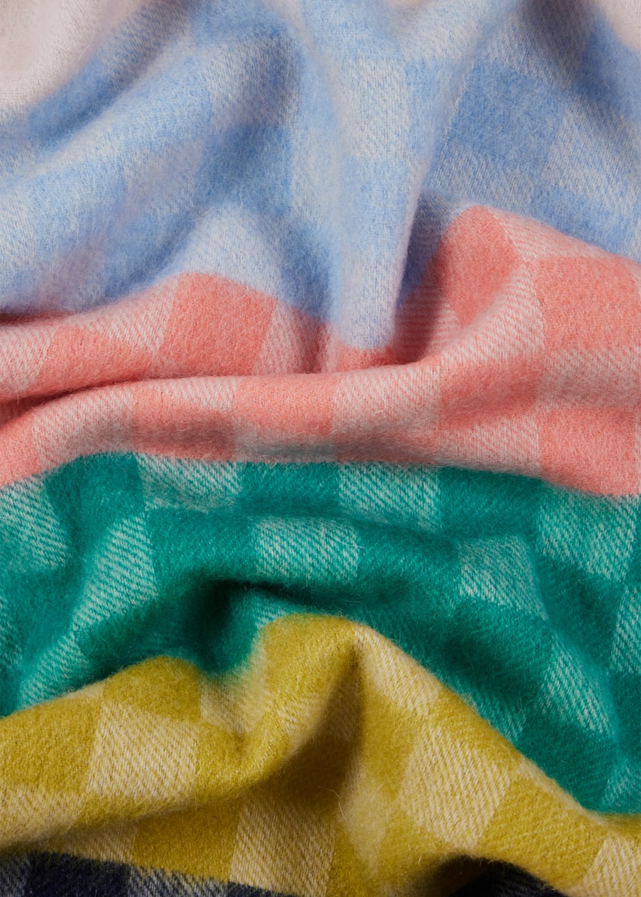 Women's Multicolour Checkerboard 'Swirl' Scarf