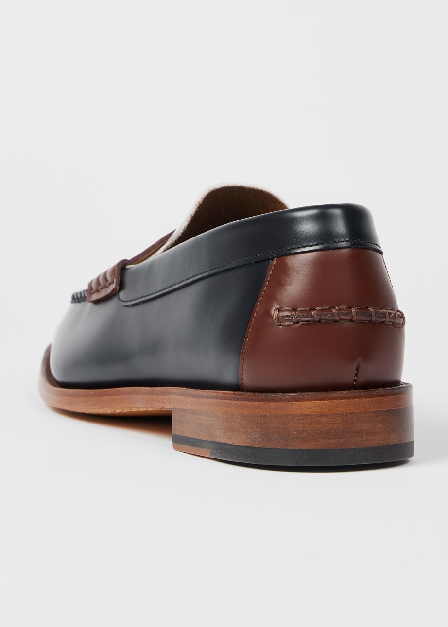 Men's Colour-Block Leather 'Lido' Loafers