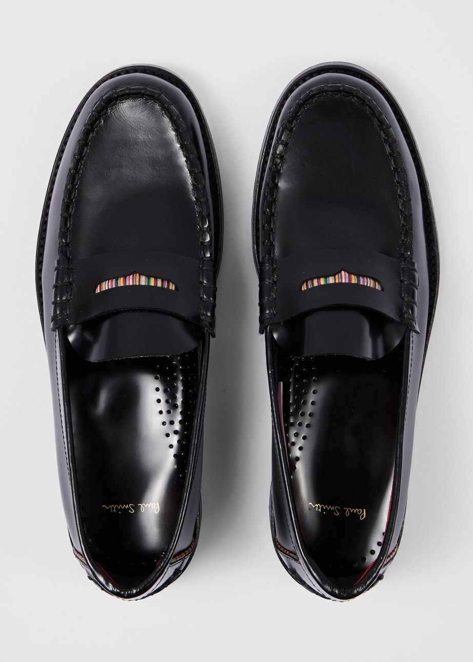 Women's Black Laida High-Shine Loafers