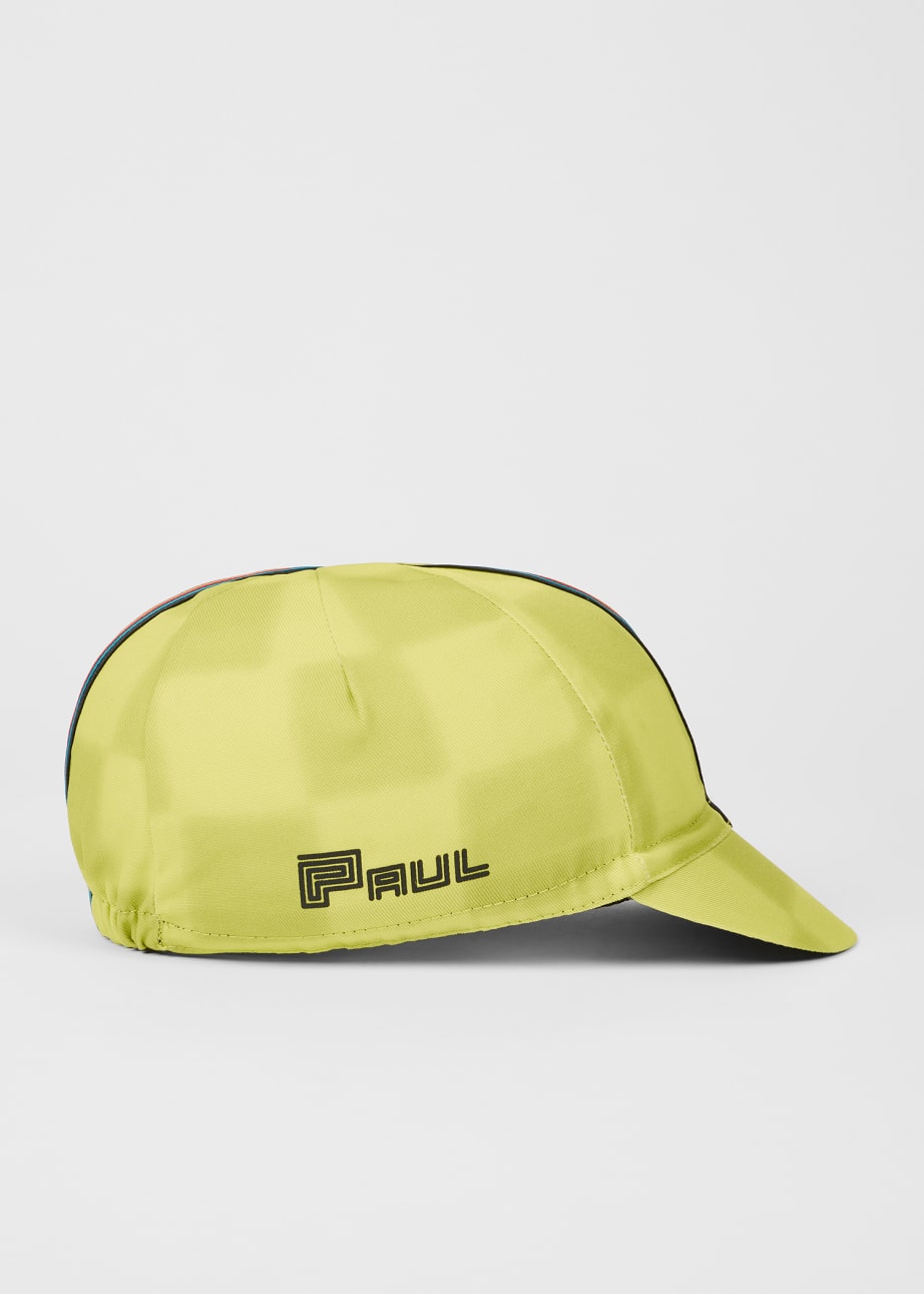 Yellow Checkerboard Cycling Cap