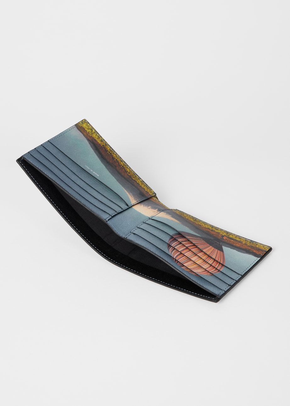 Black 'Signature Stripe Balloon Mount Fuji' Interior Billfold Wallet