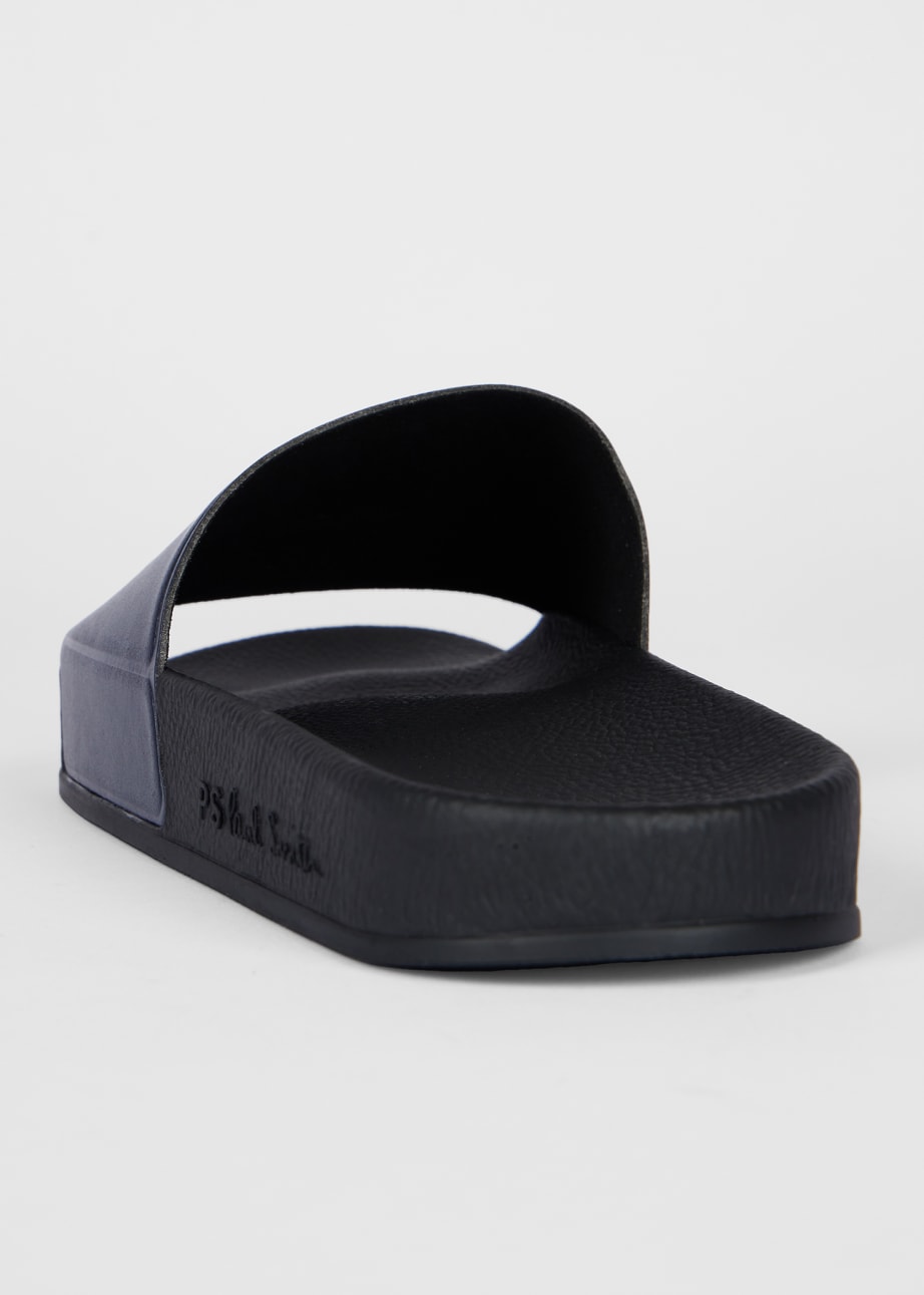 Men's Dark Navy Tilt Logo 'Nyro' Slides