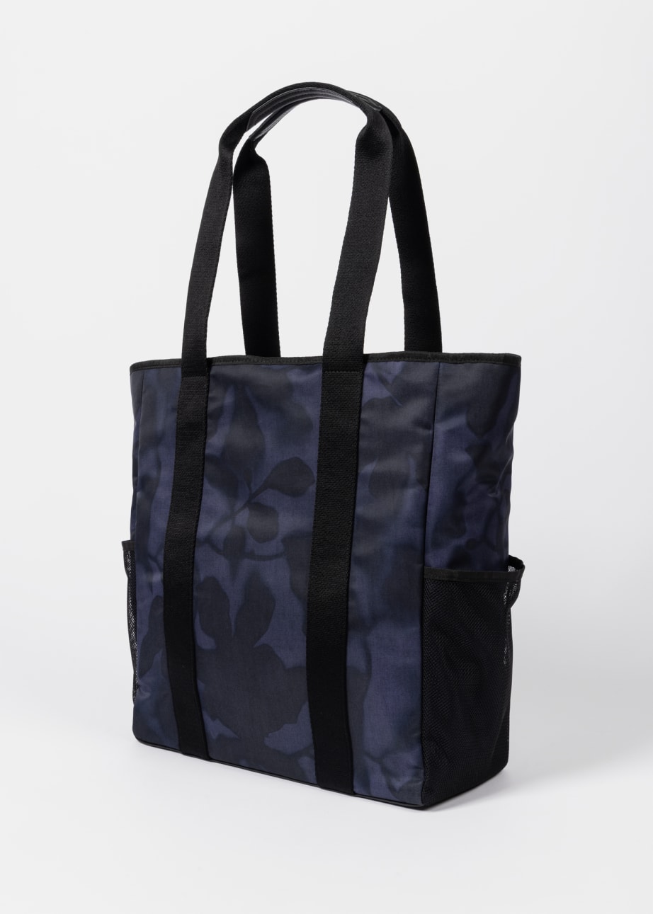 Blue 'Photogram Leaves' Tote Bag