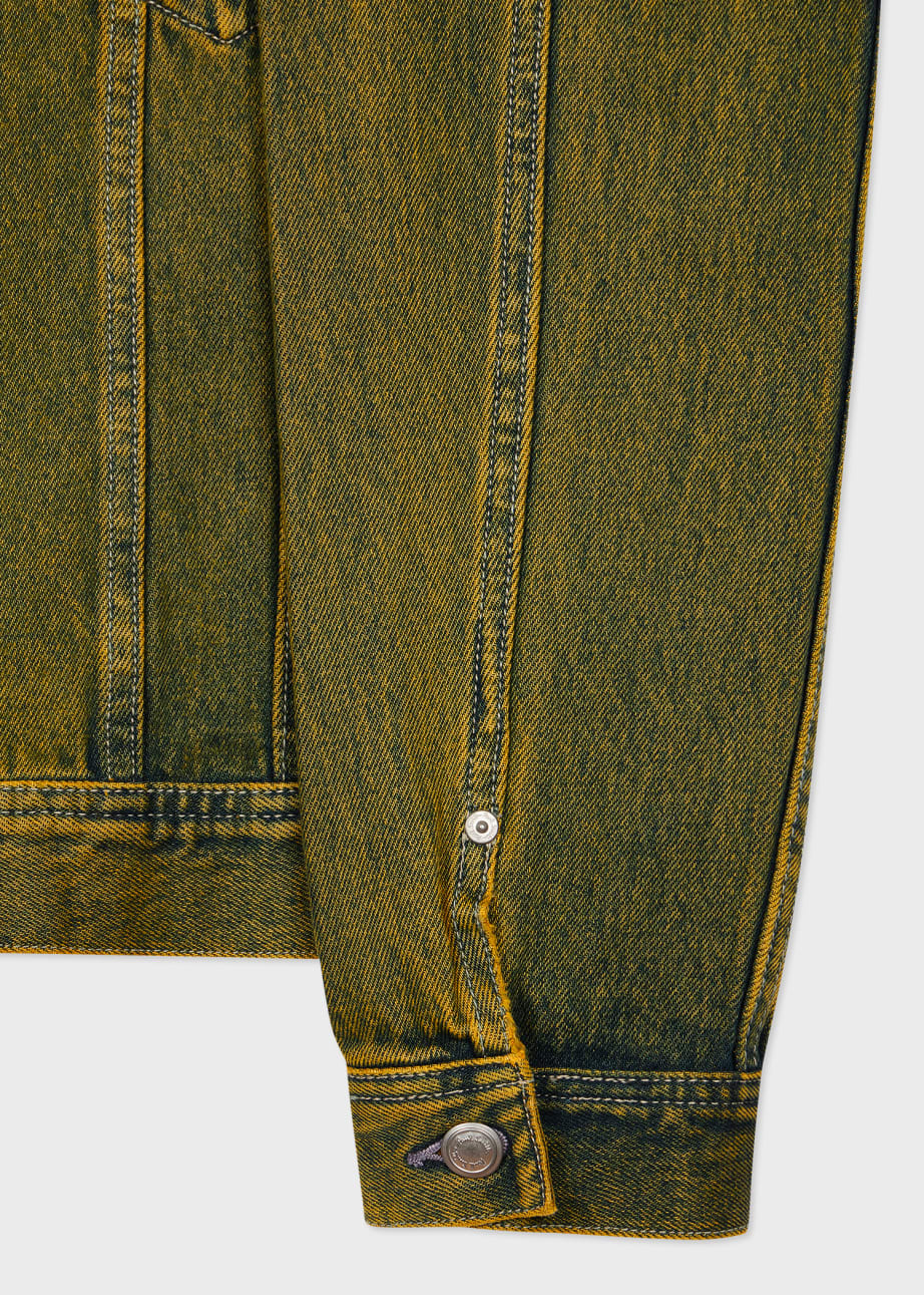 Men's Green Overdyed Denim Trucker Jacket