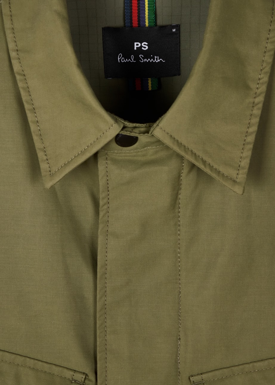 Men's Khaki Green Cotton-Nylon Field Jacket