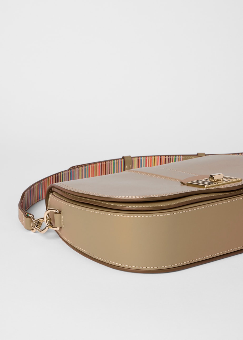 Women's Khaki Leather Satchel Bag