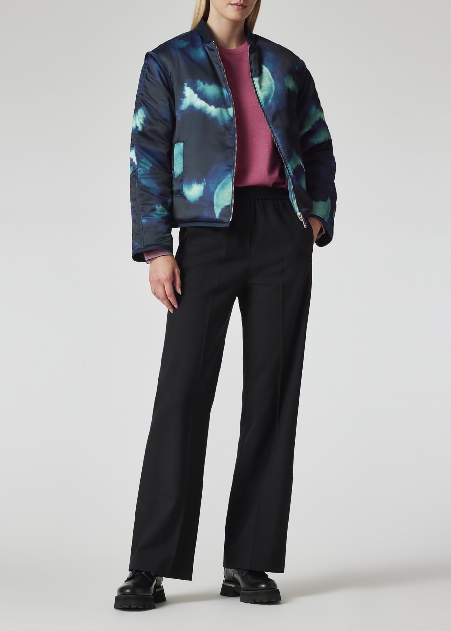 Women's Peacock Blue 'Aurora' Reversible Quilted Jacket