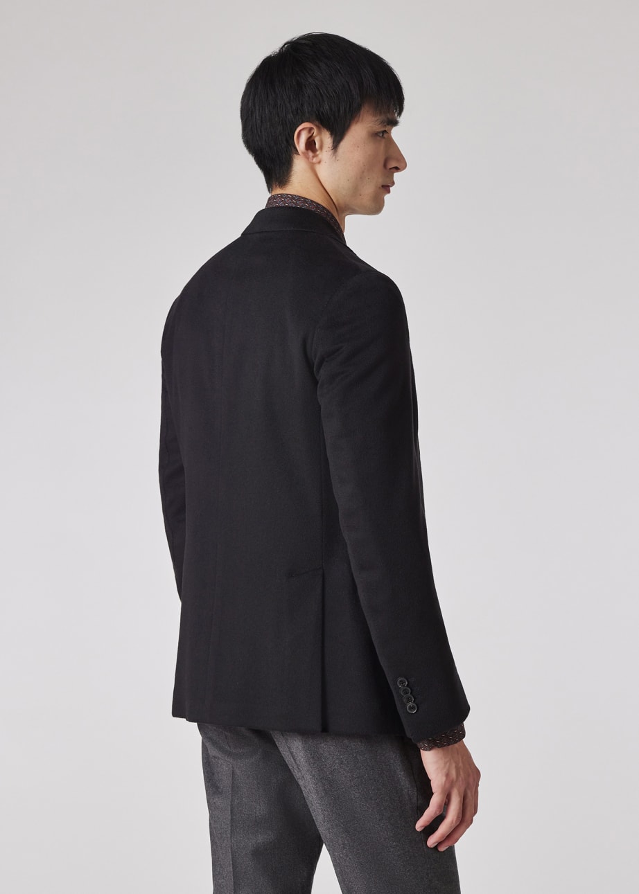 Men's Navy Cashmere Buggy-Lined Blazer