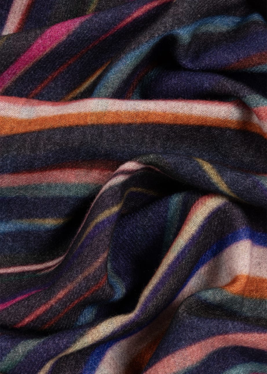 Women's Multi Colour Cashmere-Blend 'Swirl' Check Scarf