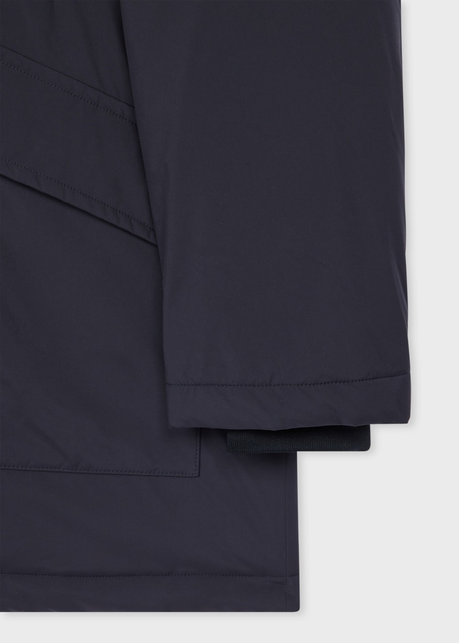 Men's Navy Two-Layer Recycled Polyester-Blend Down Parka