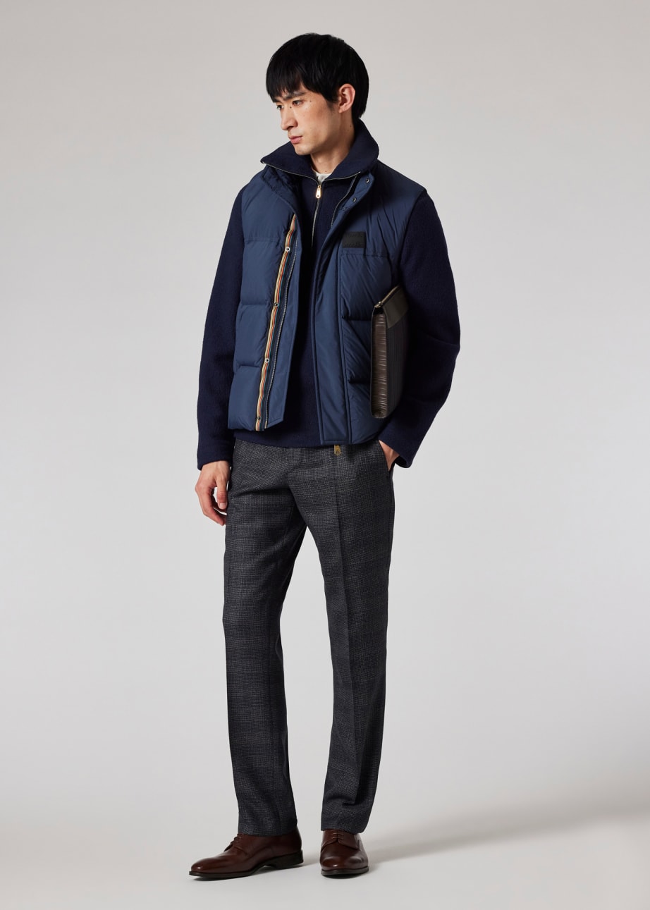 Mens Mid Blue Water Repellent Down Gilet