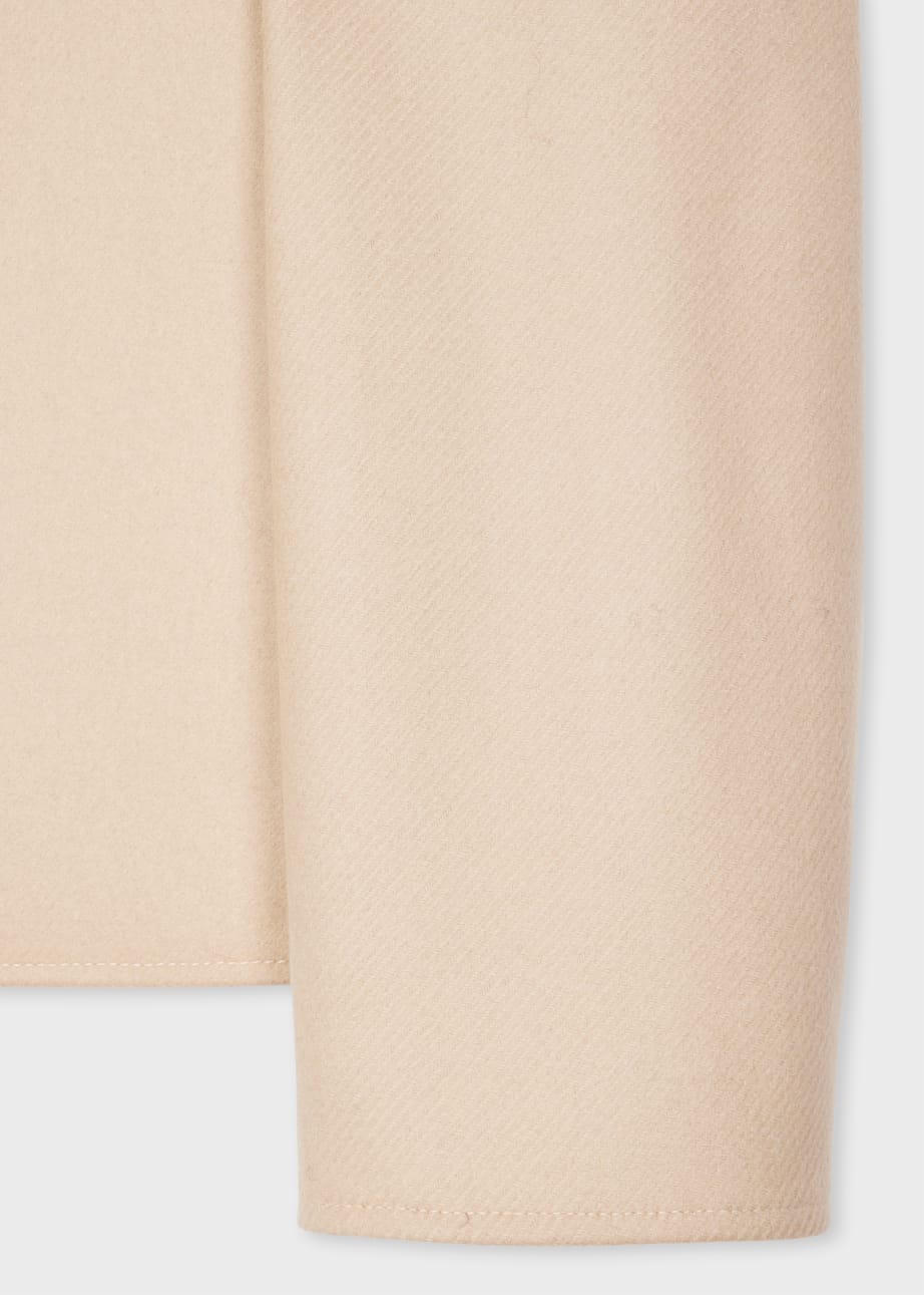 Women's Sand Wool-Cashmere Blend Cropped Cocoon Jacket