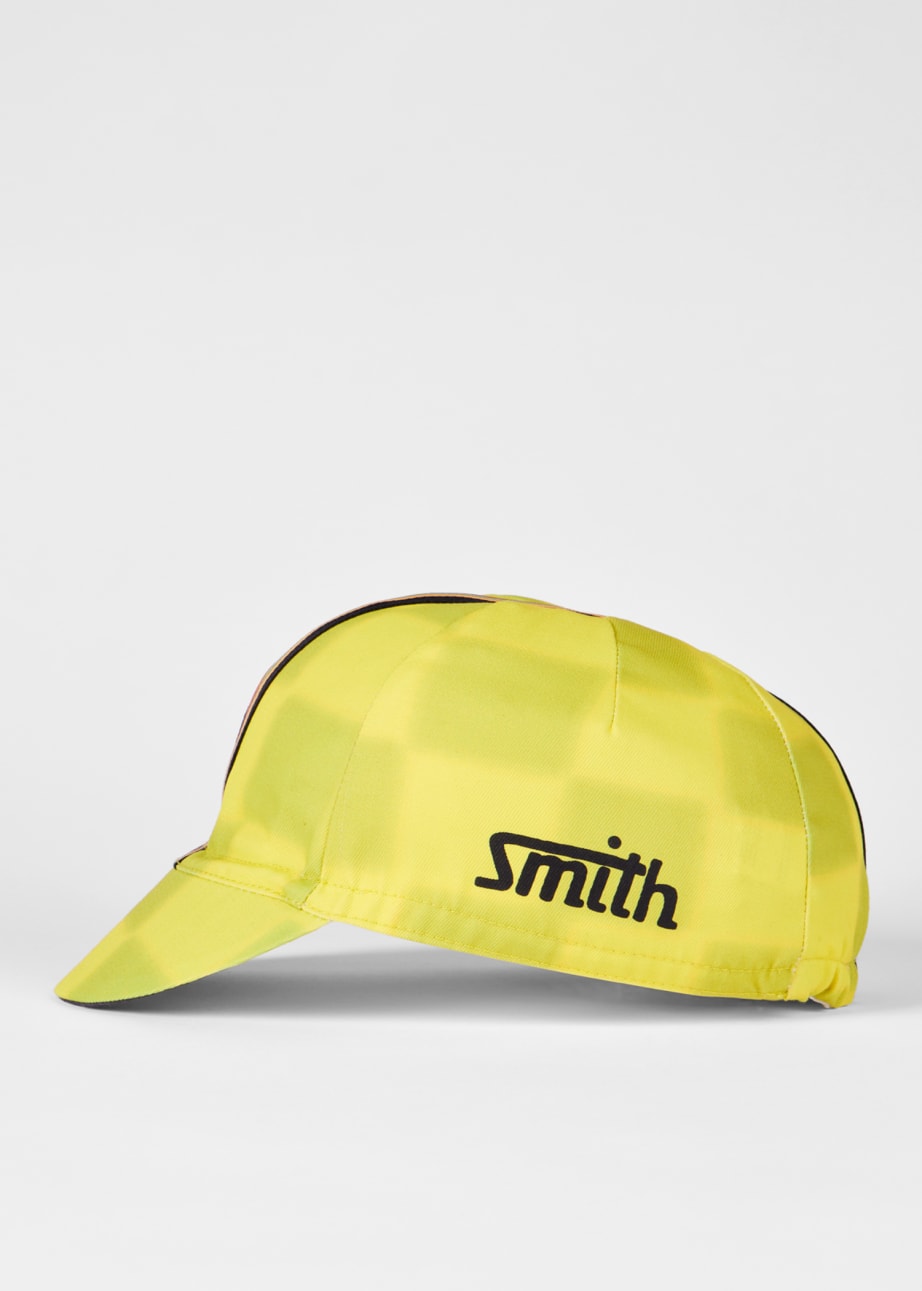 Men's Yellow Checkerboard Cycling Cap