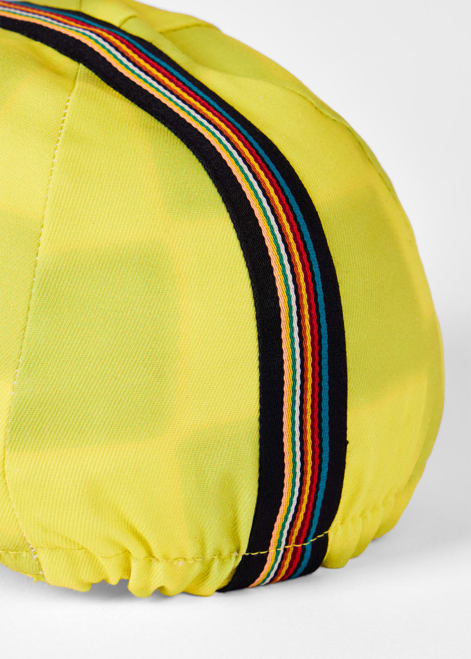Men's Yellow Checkerboard Cycling Cap