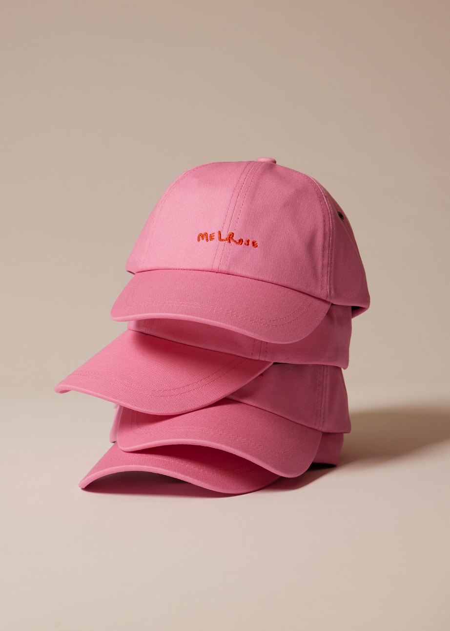Pink 'Melrose' Embroidered Cap