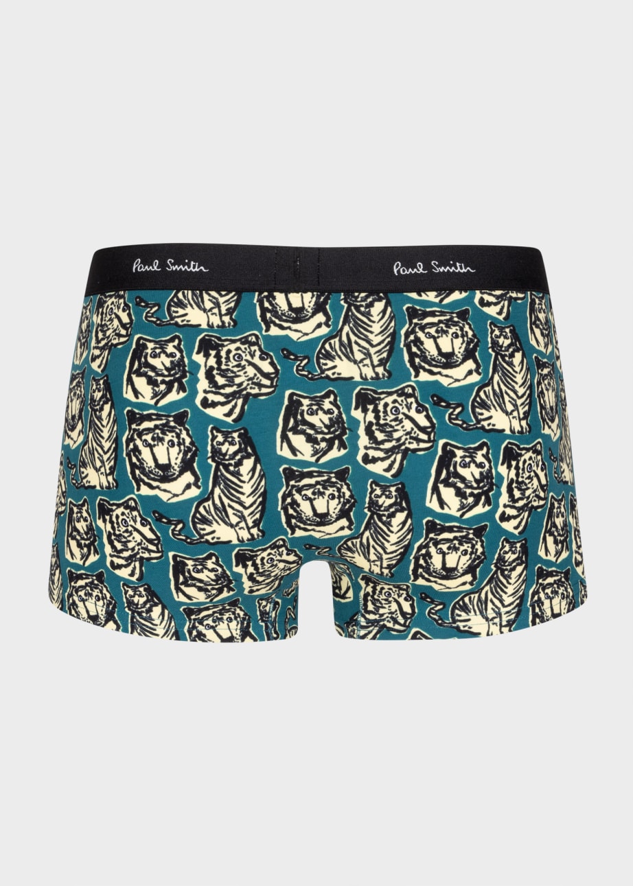 Teal 'Tiger' Print Boxer Briefs