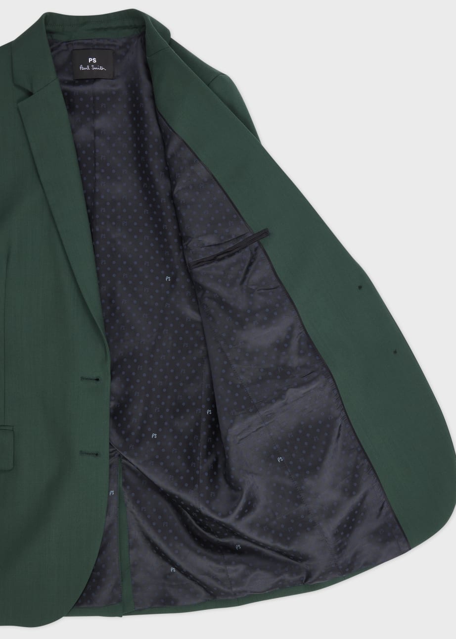 Women's Dark Green Hopsack Wool Blazer