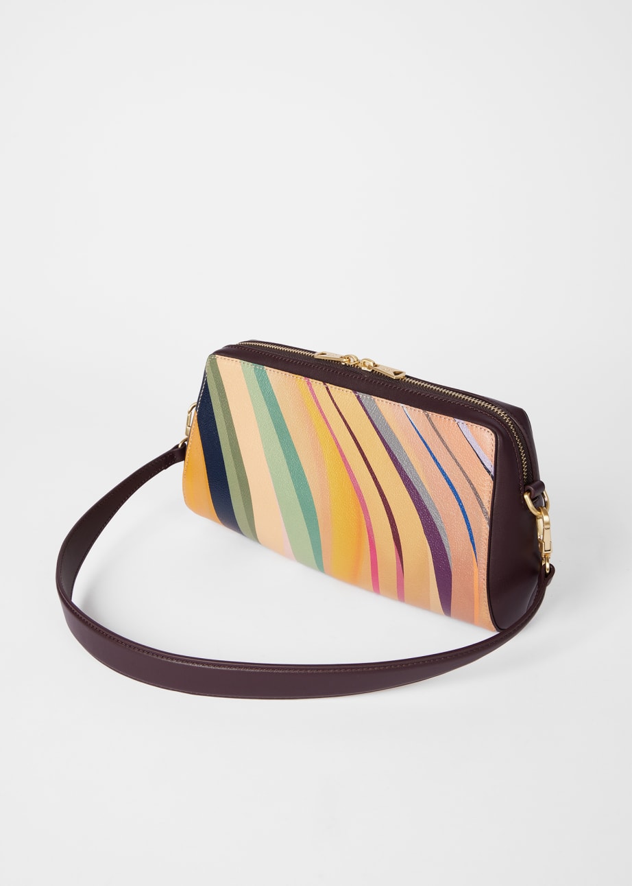 Women's 'Dusky Swirl' Leather Shoulder Bag