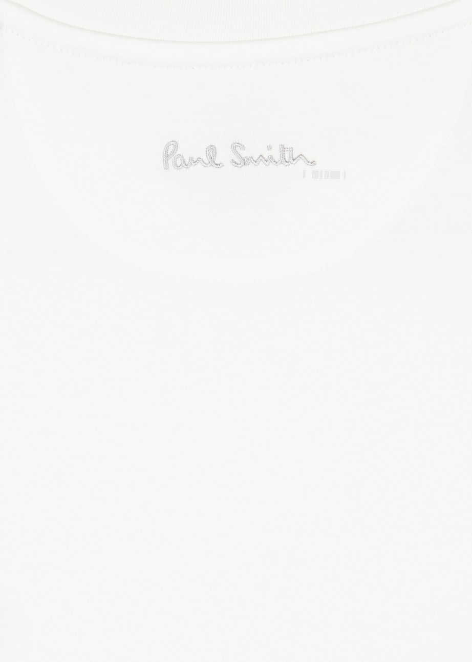 Men's White 'Signature Stripe' Logo T-Shirt