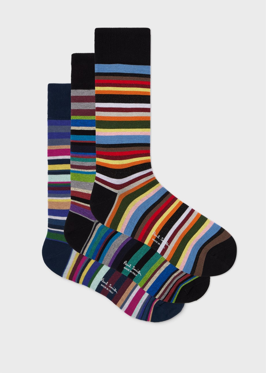 Mix Stripe Socks Three Pack