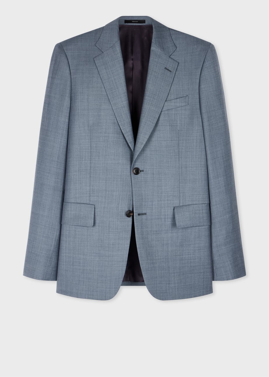 The Brierley - Light Blue Sharkskin Wool Suit