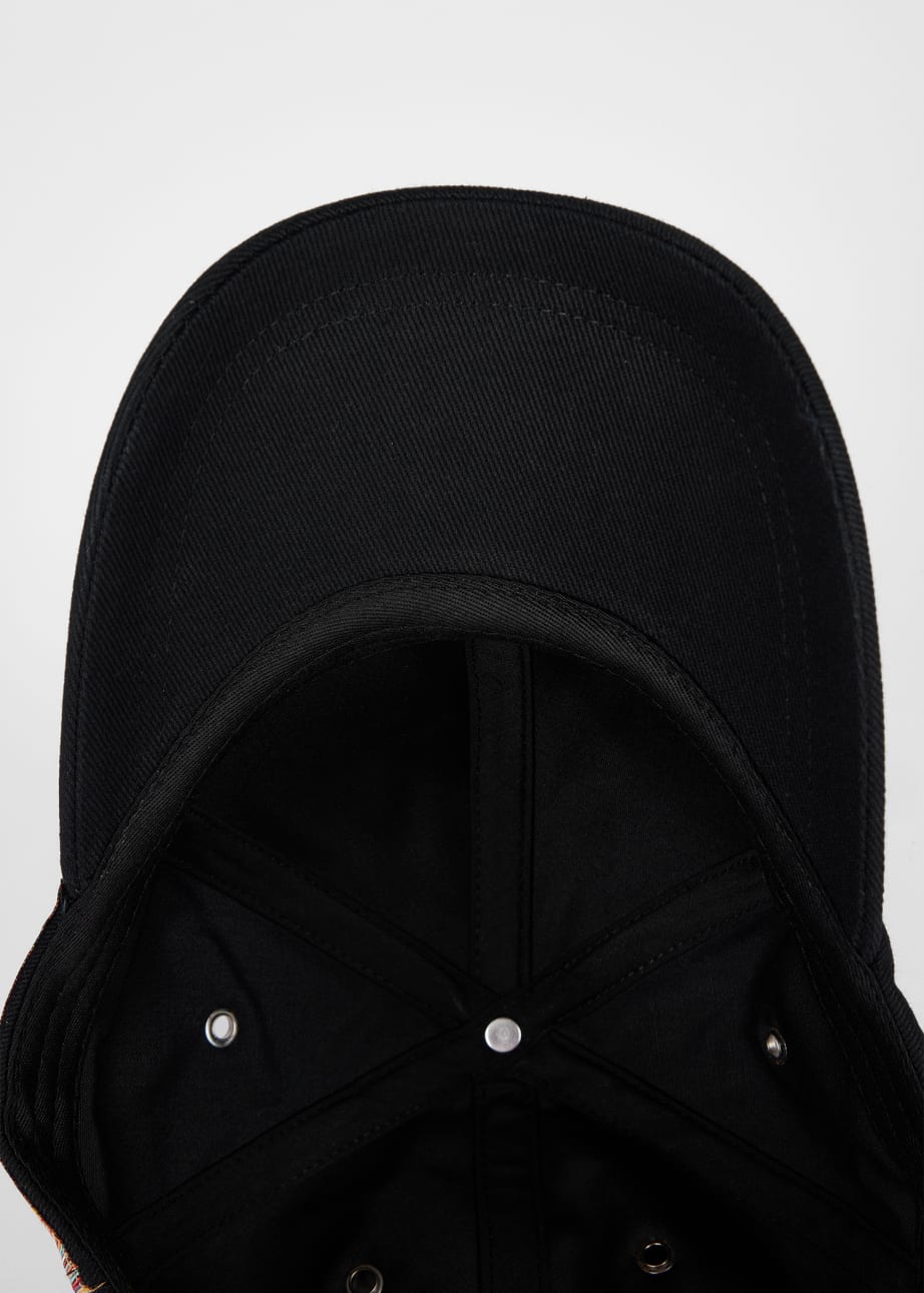 Black 'Signature Stripe' Trim Baseball Cap